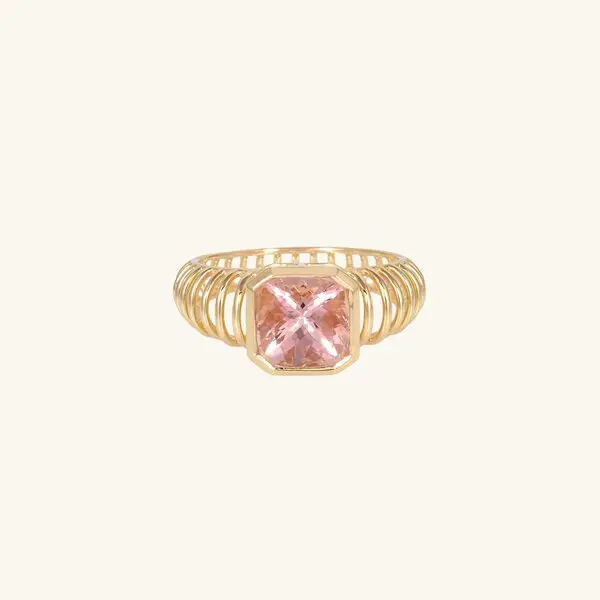 Duniya Soni Morganite And Yellow Gold Ring