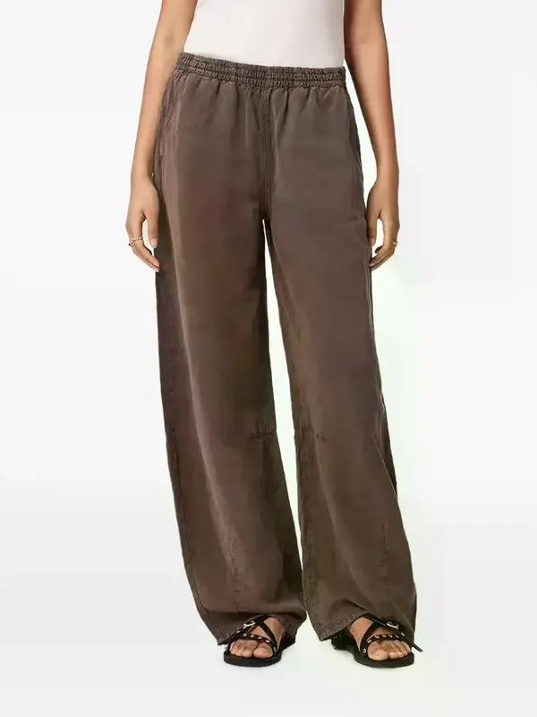 ALLSAINTS Jett Elasticated-waistband Wide-leg Trousers