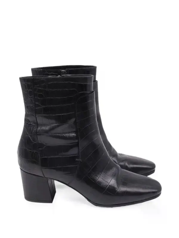 Givenchy Crocodile-embossed Leather Ankle Boots