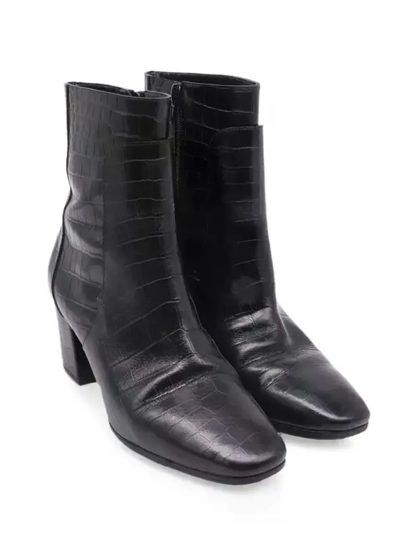 Givenchy Crocodile-embossed Leather Ankle Boots