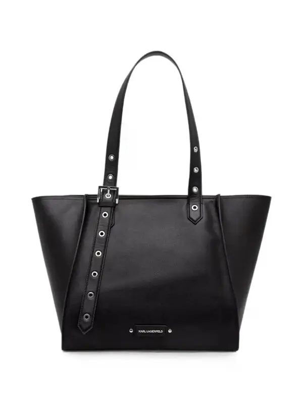 Karl Lagerfeld Eyelet-embellished Tote Bag - Black