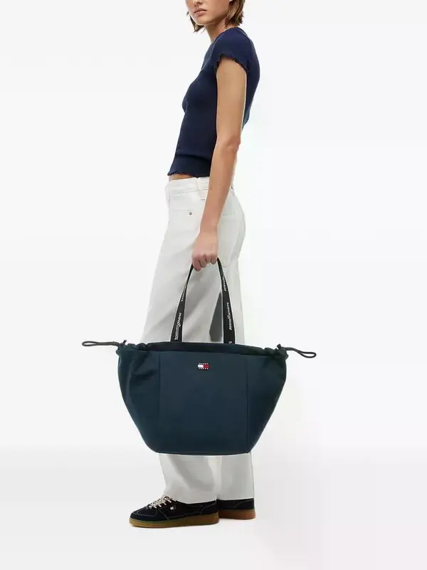 Tommy Hilfiger Logo Patch Drawstring Tote Bag
