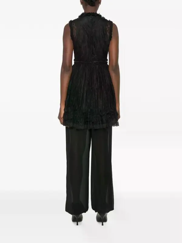 Givenchy Lace-trimmed Ruffled Mini Dress