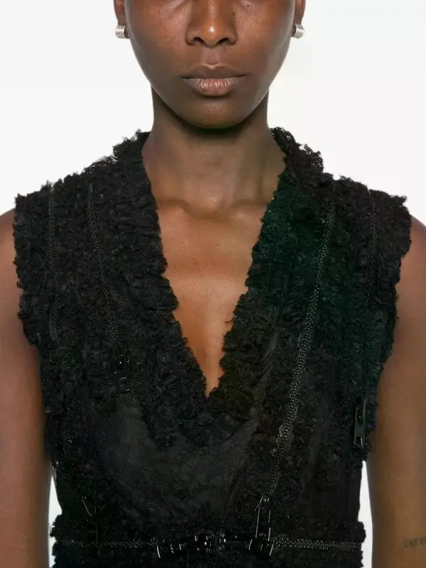 Givenchy Lace-trimmed Ruffled Mini Dress