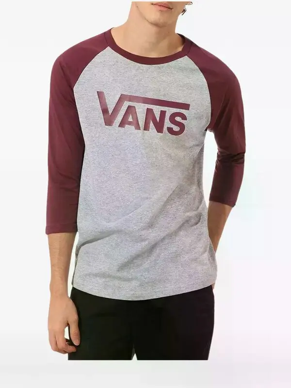 VANS Classic Heather Logo-print Raglan-sleeve T-shirt