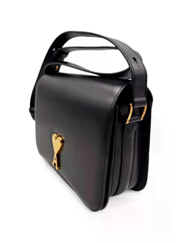 AMI Paris De Coeur Leather Shoulder Bag
