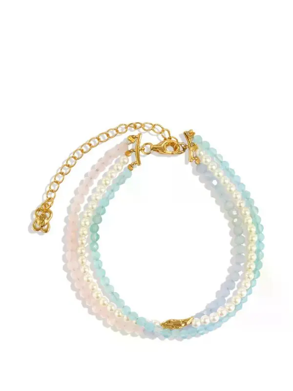 OTTOMAN HANDS Layered Beaded Bracelets - Gold