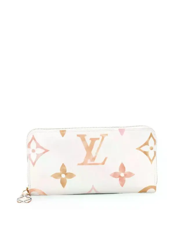 LOUIS VUITTON Zippy Wallet The Pool Monogram Watercolor Giant Small Wallets - Orange
