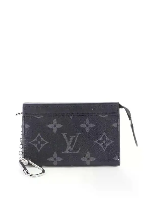 LOUIS VUITTON Voyage Key Monogram Eclipse Canvas Pouch