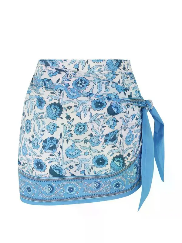 MC2 SAINT BARTH Angie Floral-print Wrap Pareo - White
