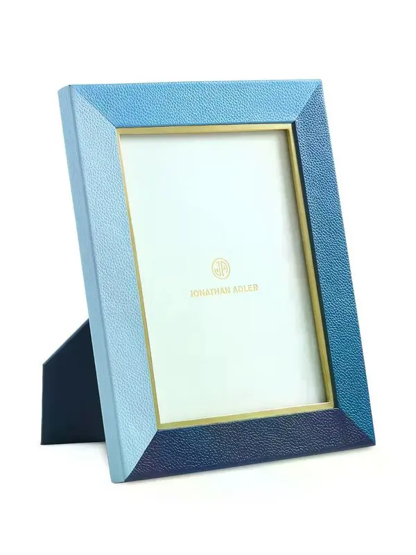 Jonathan Adler Perimeter Pebbled Leather Picture Frame