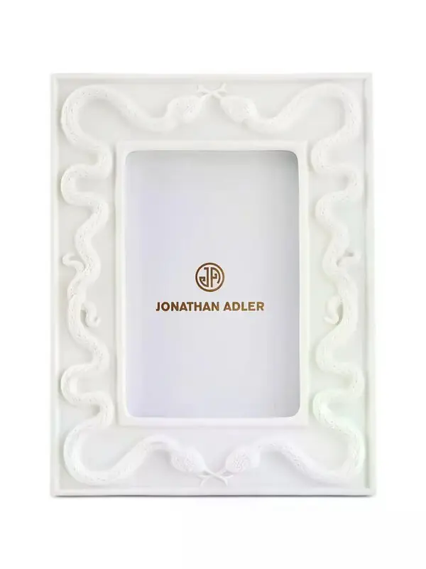 Jonathan Adler Snake-embossed Picture Frame - White