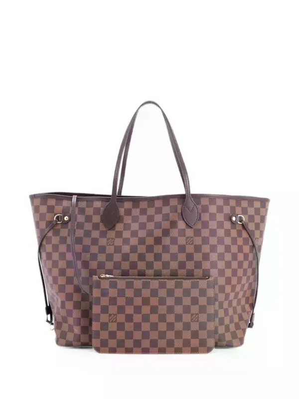 LOUIS VUITTON Neverfull Gm Damier Tote Bag - Brown