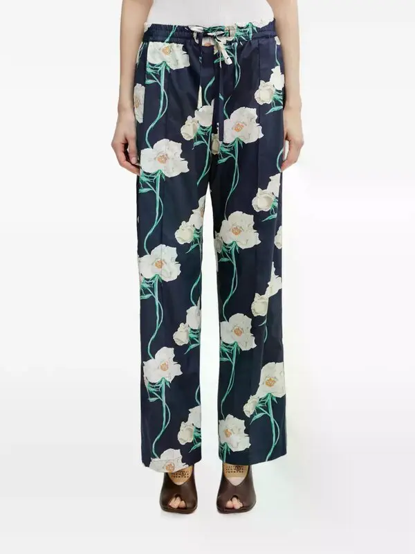Kenzo Floral Print Drawstring Trousers