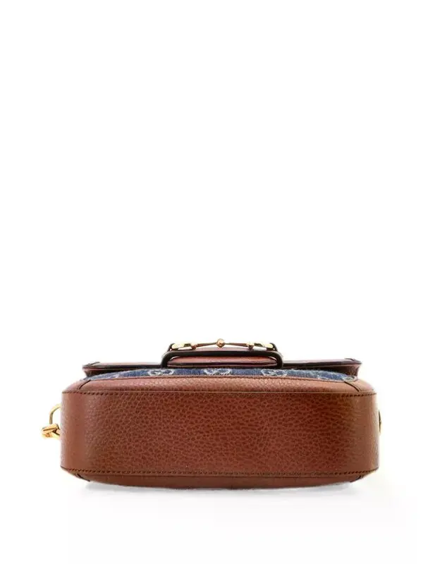 Gucci Horsebit 1955 Gg Denim Mini Shoulder Bag