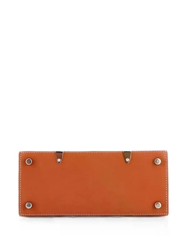 Goyard Structured Saigon Top Handle Bag In Coated Canvas With Leather Mini Satchel