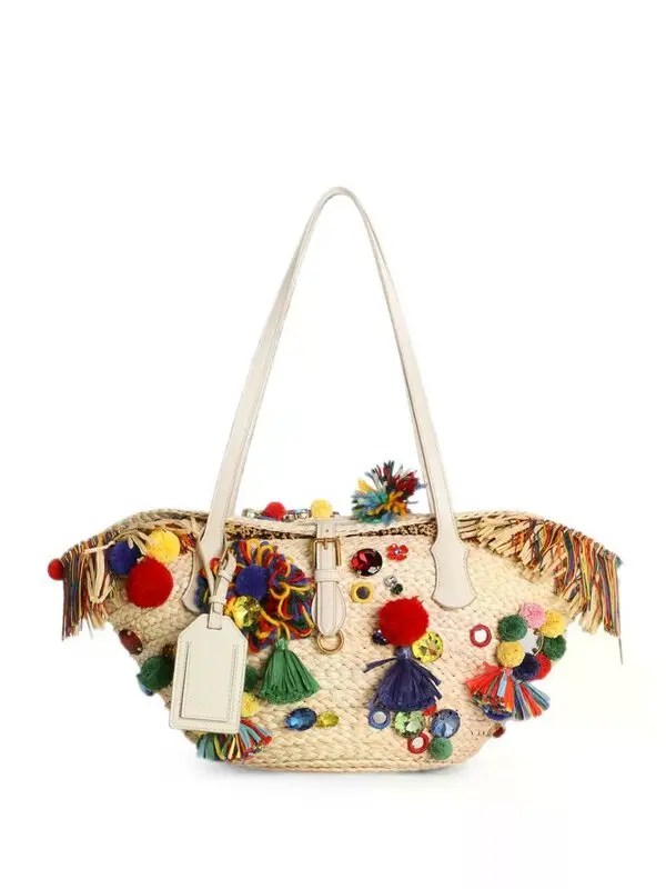 Dolce & Gabbana Coffa Capri Bag With Embroidery - Neutrals