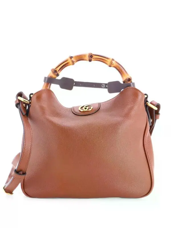 Gucci Diana Nm Bamboo Shoulder Bag In Leather - Brown