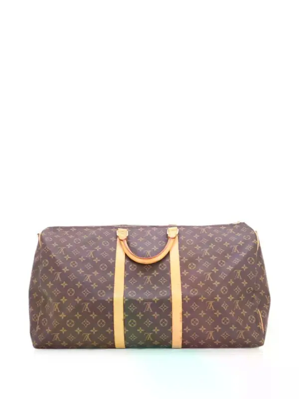 LOUIS VUITTON Keepall Bandoulière 60 Travel Bag Monogram Canvas - Brown
