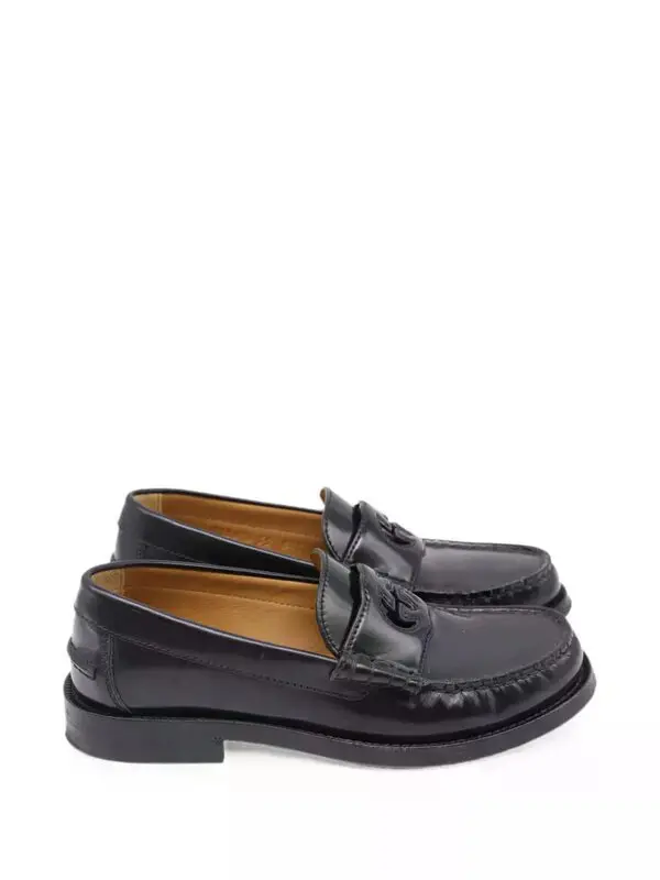 Gucci Millennial Ribot Leather Loafers - Black