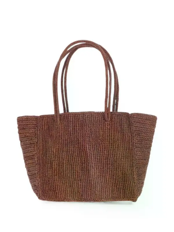 MC2 SAINT BARTH Woven Tote Bag With Logo Embroidery