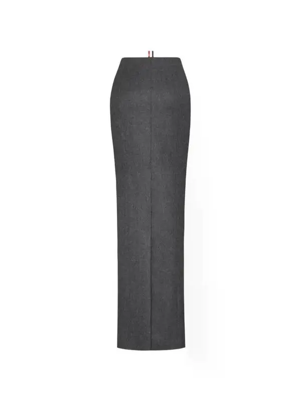 Thom Browne Wool Flannel Pencil Maxi Skirt
