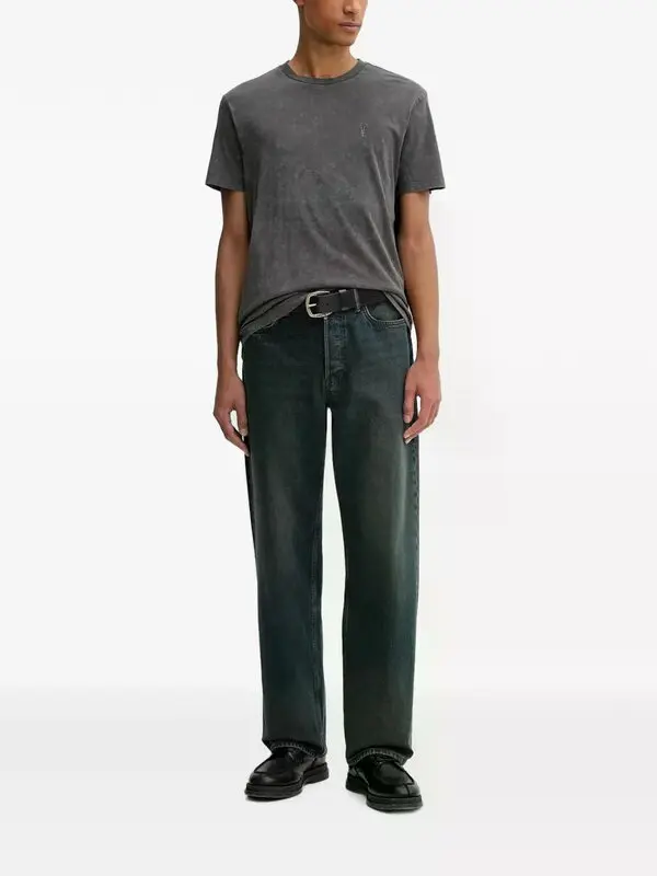 ALLSAINTS Saka Acid-wash Ramskull-embroidered T-shirt