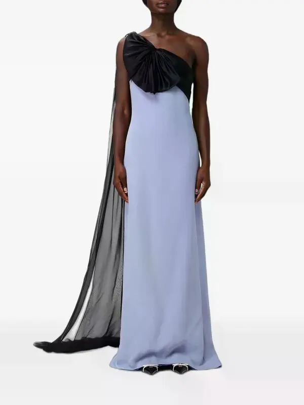Valentino Garavani Silk Cady Maxi Dress - Blue