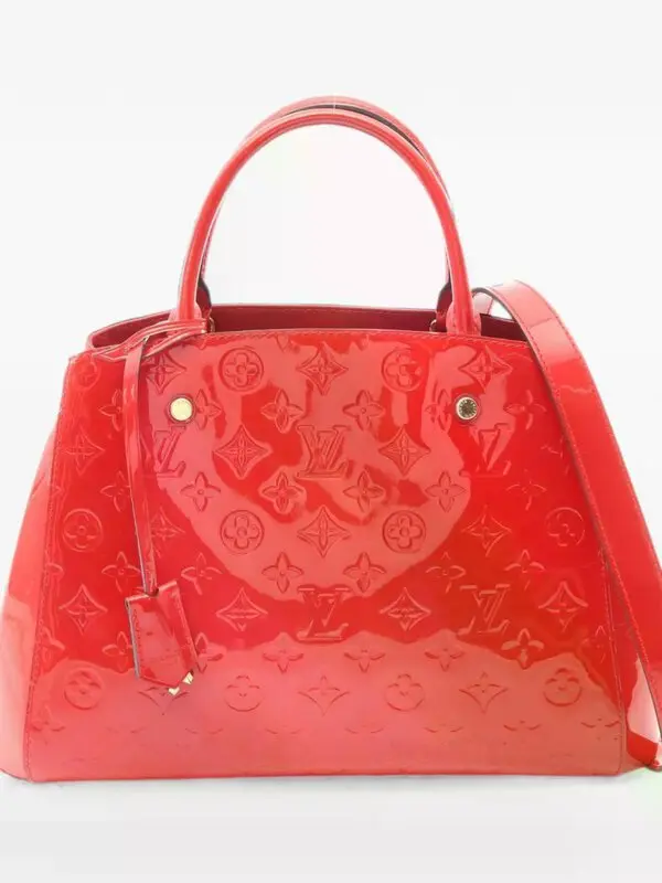 LOUIS VUITTON Montaigne Monogram Tote Bag - Red
