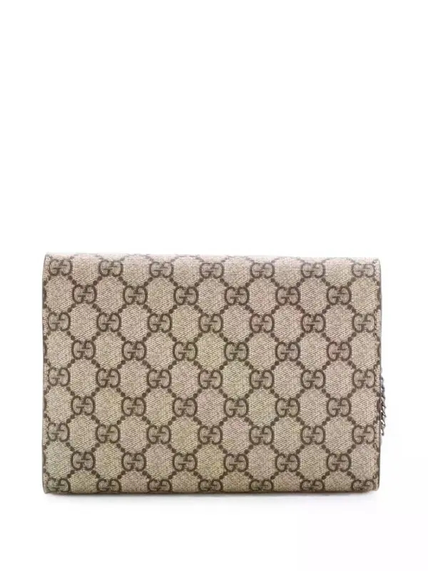 Gucci Dionysus Chain Wallet Gg Coated Canvas Small Crossbody Bag - Brown