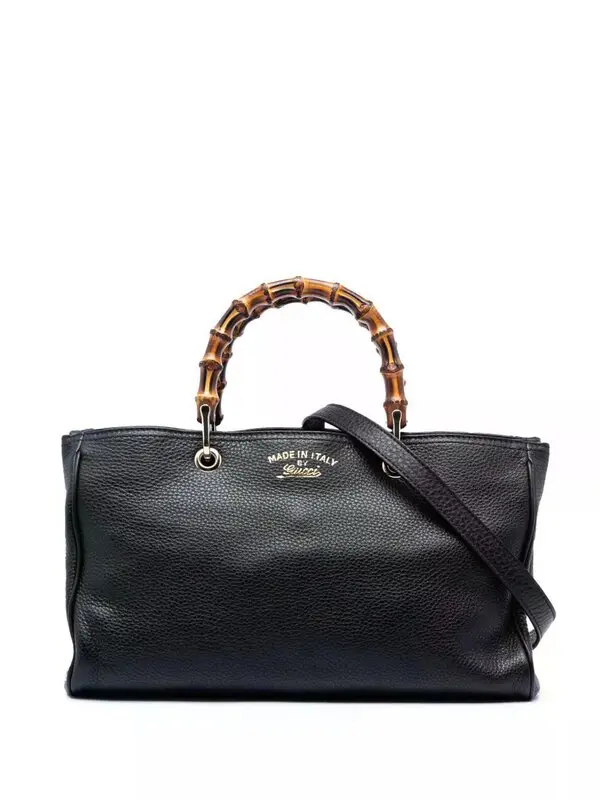 Gucci Medium Calfskin Bamboo Shopper Satchel