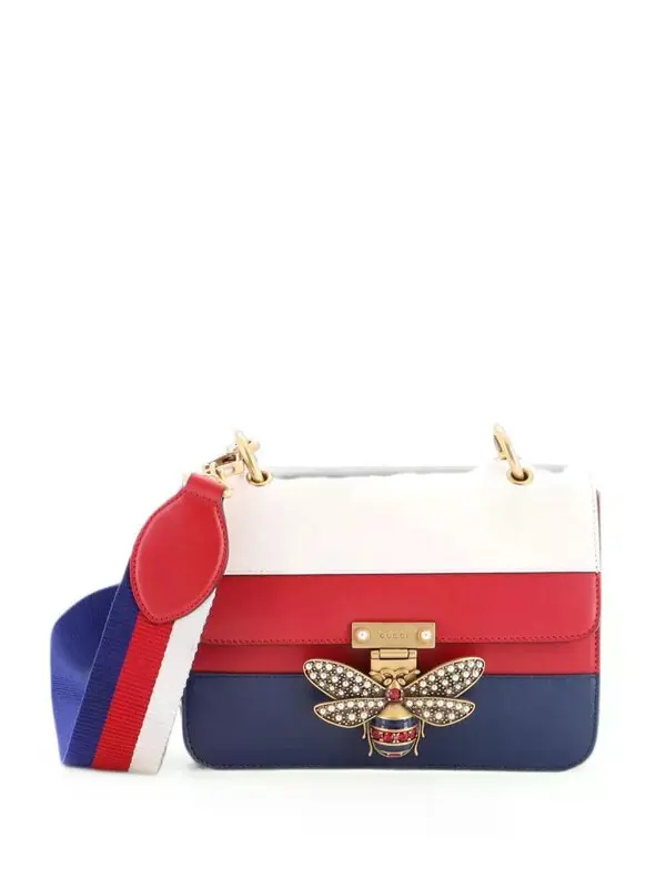 Gucci Queen Margaret Flap Bag Colorblock Leather Medium Shoulder Bag - Multicolour