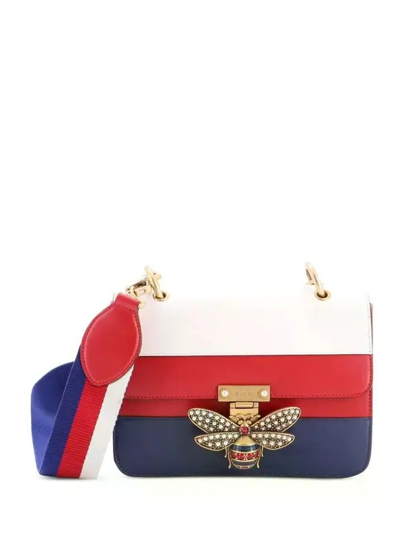 Gucci Queen Margaret Flap Bag Colorblock Leather Medium Shoulder Bag - Multicolour