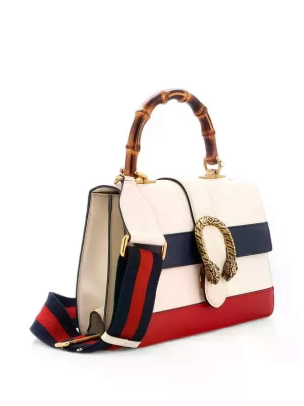 Gucci Dionysus Bamboo Top Handle Bag Colorblock Leather Medium Satchel