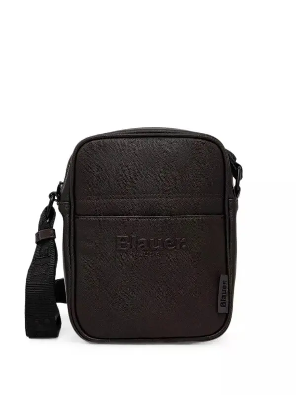 BLAUER. Embossed Logo Messenger Bag