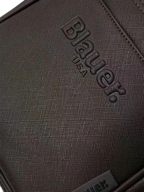 BLAUER. Embossed Logo Messenger Bag