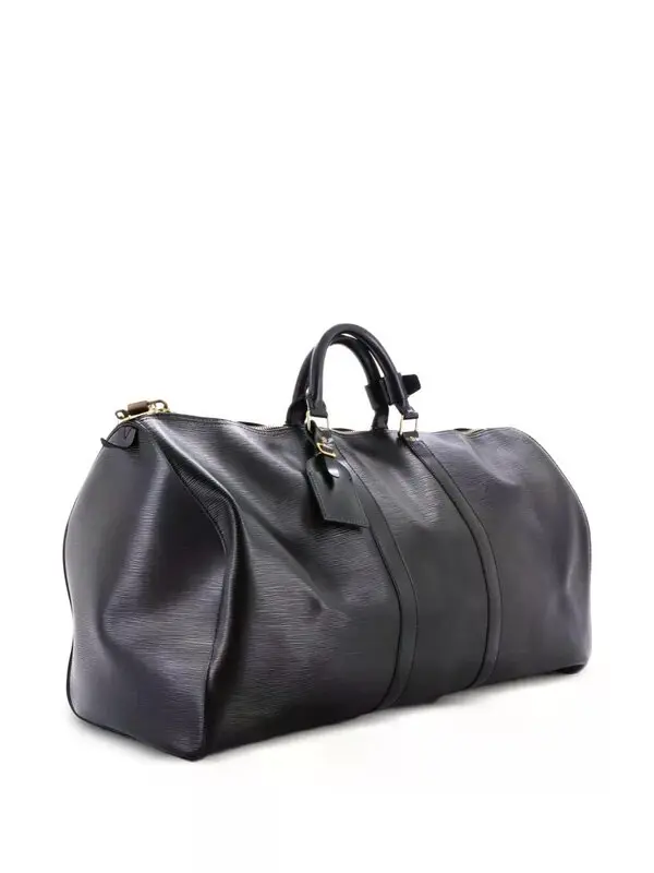 LOUIS VUITTON Keepall Epi Leather 55 Travel Bag - Black