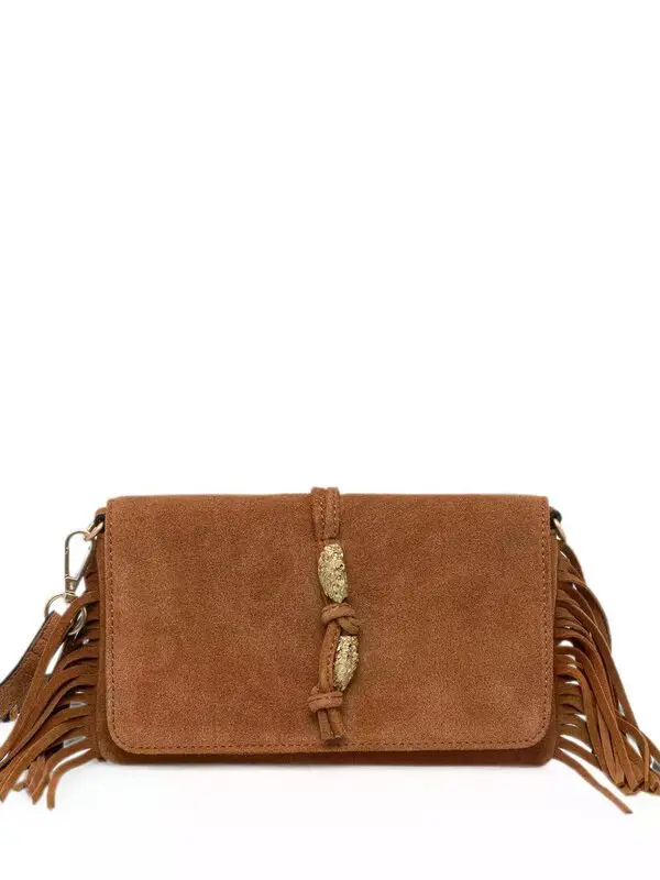 PEDRO DEL HIERRO Fringed Chain Shoulder Bag - Brown