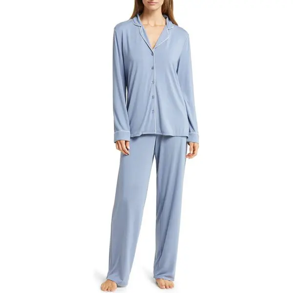 Nordstrom Moonlight Eco Knit Pajamas - Blue Infinity
