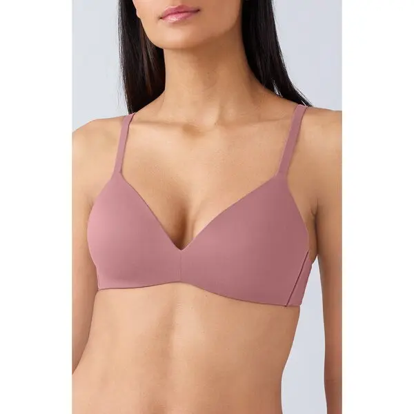 Wacoal How Perfect Wire Free T-shirt Bra - Rose Brown