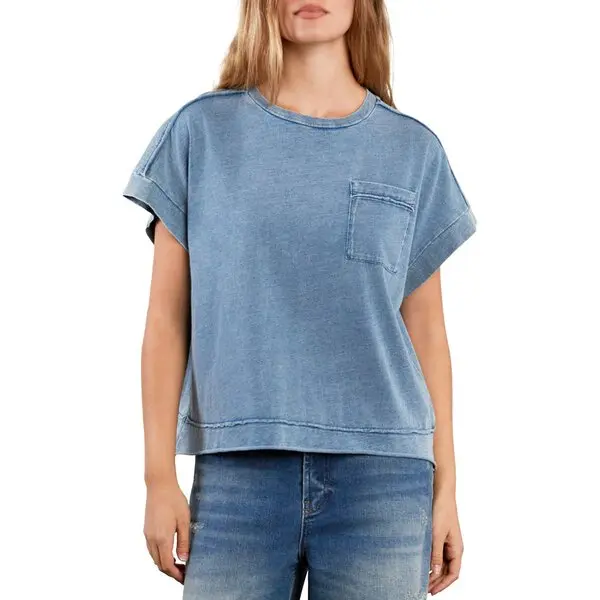 HINT OF BLU Cloud Cotton Slub Pocket T-shirt - Cloud Blue