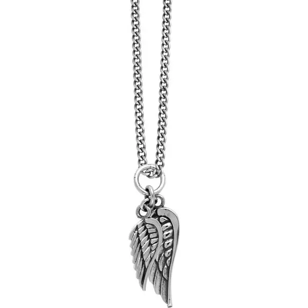 KING BABY STUDIO Double Wing Pendant Necklace - Silver