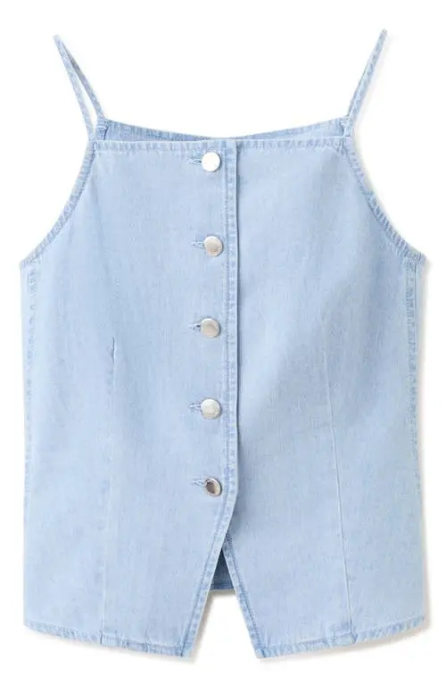 Mango Crop Nonstretch Denim Vest