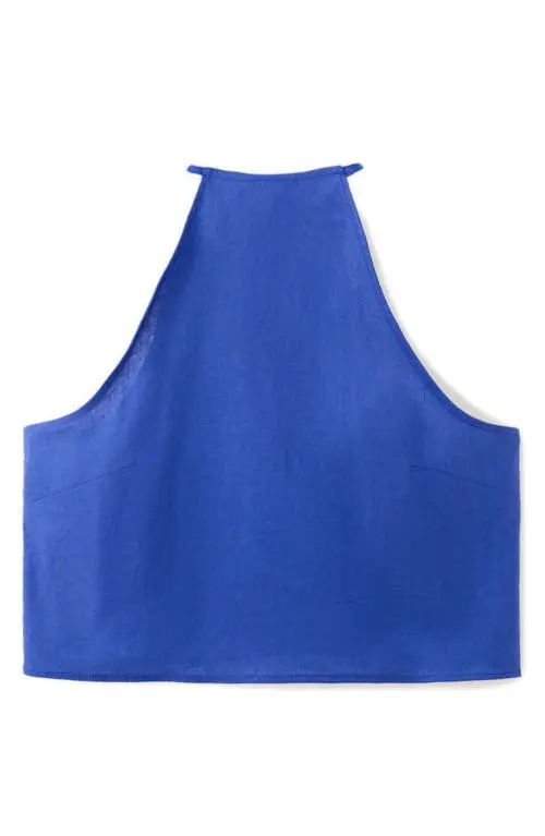 Mango Sleeveless Linen Blend Top