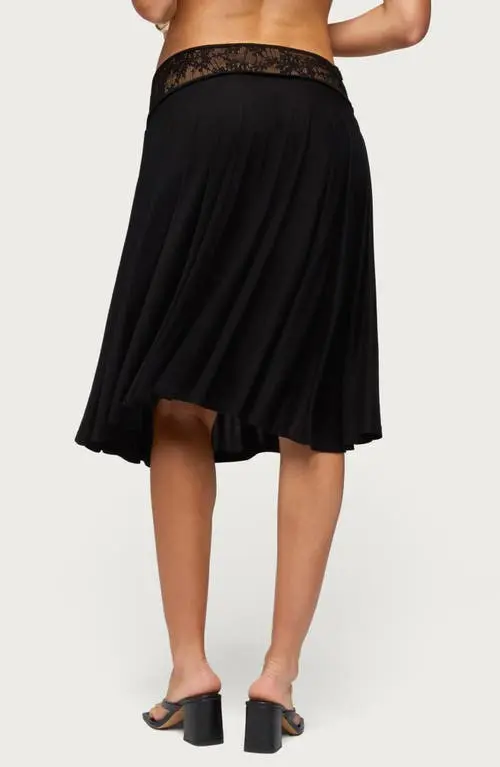 EDIKTED Winonah Lace Waistband A-line Skirt