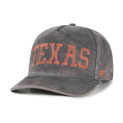 '47 Texas Longhorns Reclaim Snow Wash Corduroy Hitch Adjustable Hat - Gray
