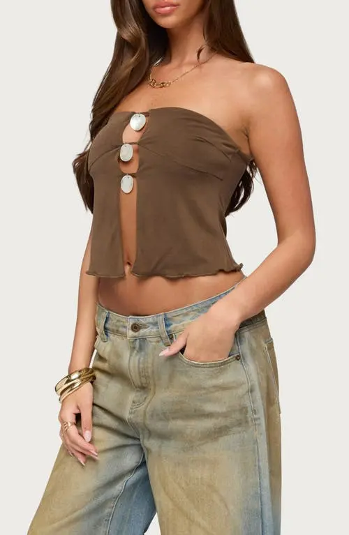 EDIKTED Lee Cutout Strapless Top