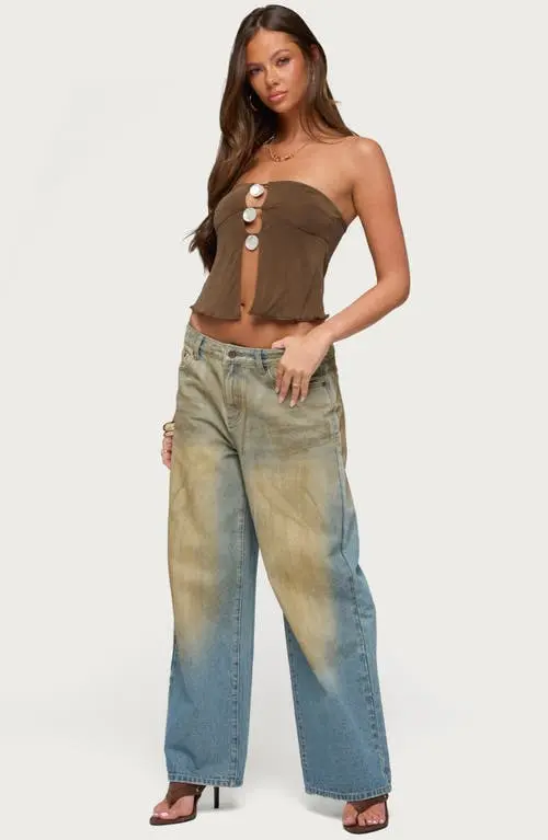 EDIKTED Lee Cutout Strapless Top
