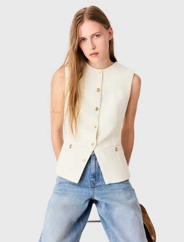 Maje Long Tweed Jacket