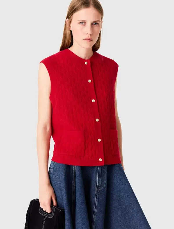 Maje Sleeveless Knit Top